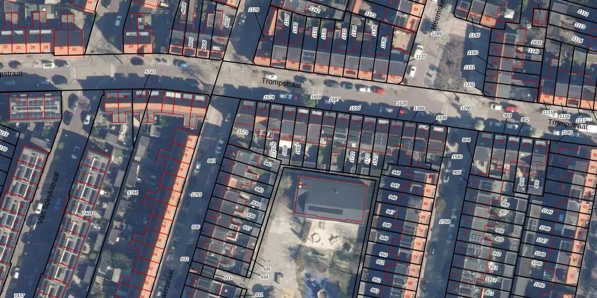 Trompstraat 55, Leiden - LDN01-N-1657 - KadastraleKaart.com