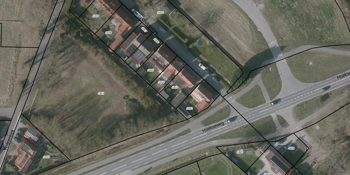 Wulpenbek 12, Hoek - TNZ00-K-1853 - KadastraleKaart.com